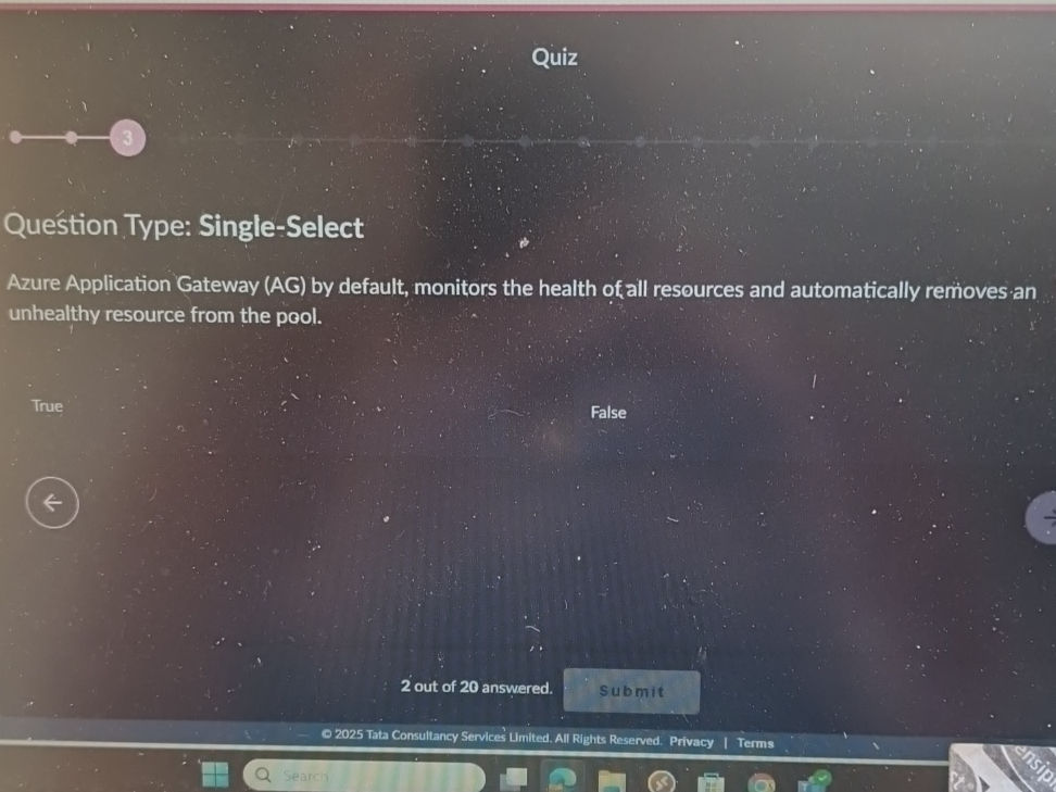 Azure Application Gateway (AG) by default, | StudyX