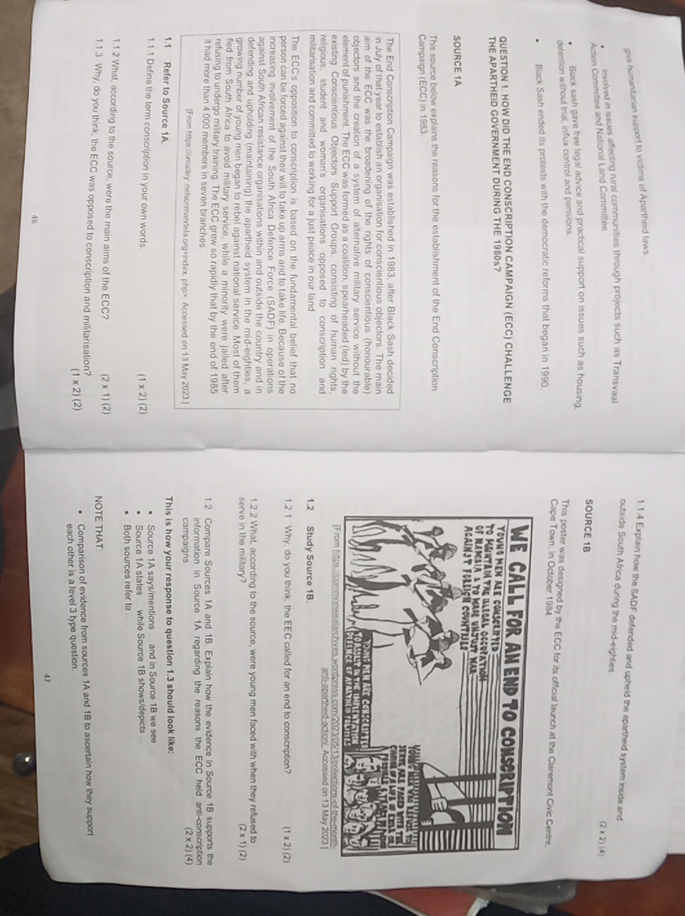 QUESTION 1. HOW DID THE END CONSCRIPTION | StudyX