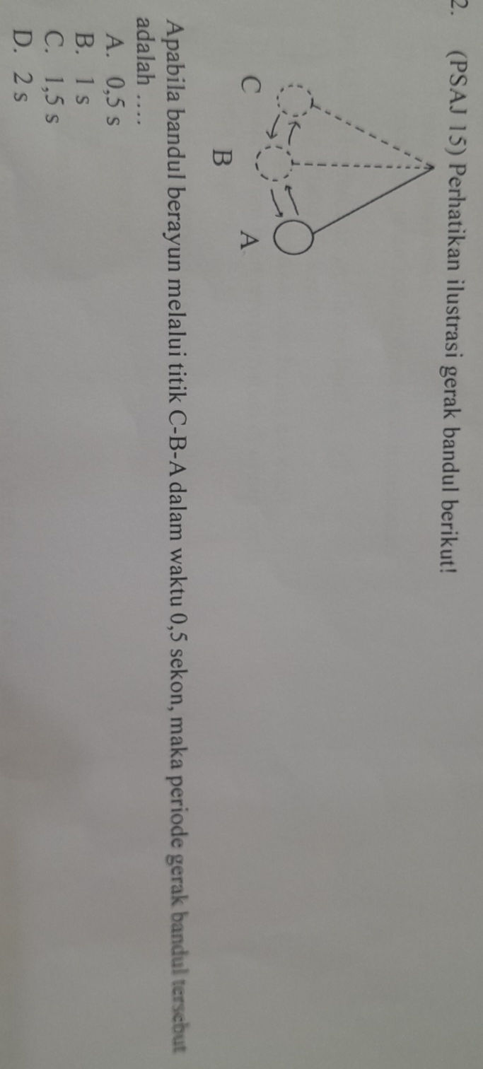 Perhatikan ilustrasi gerak bandul berikut! | StudyX