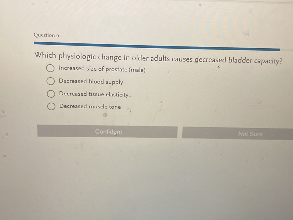 Which physiologic change in older adults | StudyX