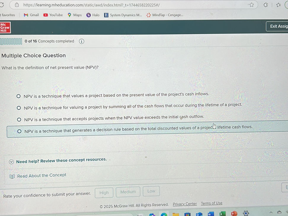 What is the definition of net present value | StudyX