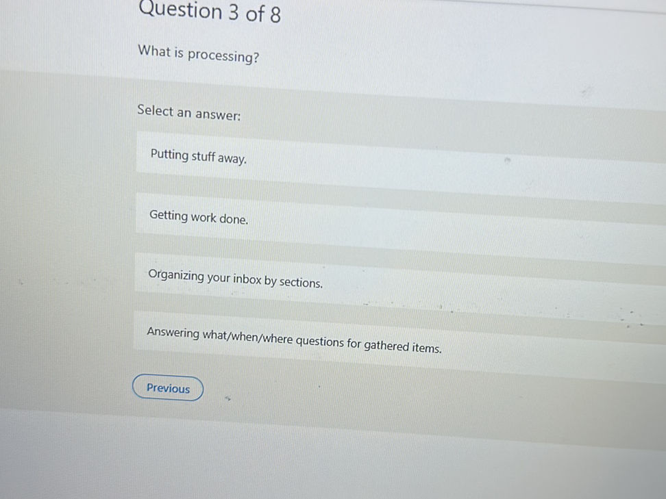 What is processing? Select an answer: | StudyX