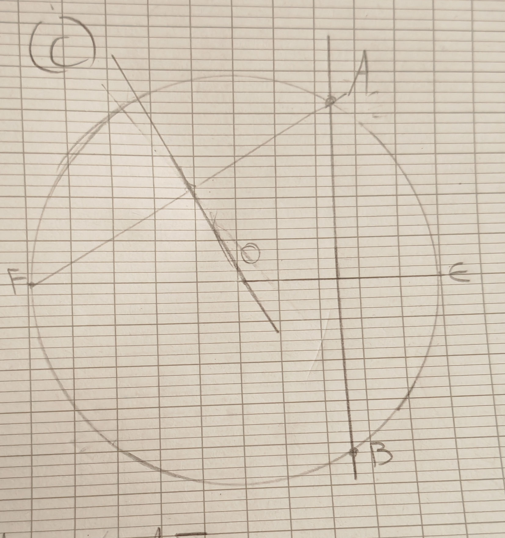 The image shows a circle with several lines | StudyX