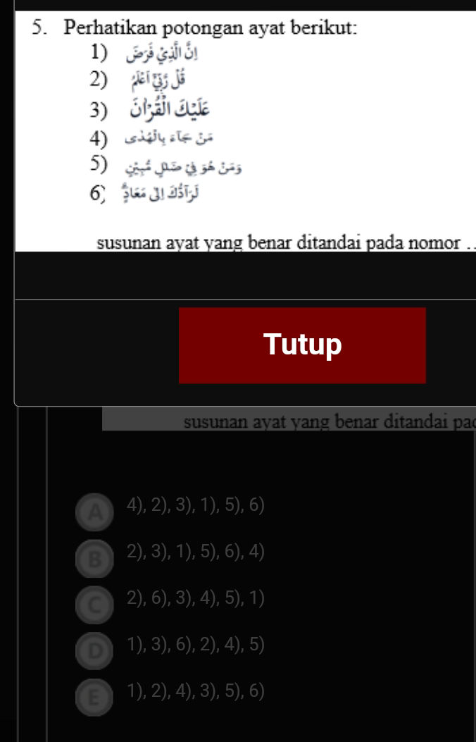 5. Perhatikan potongan ayat berikut: إِنَّ | StudyX