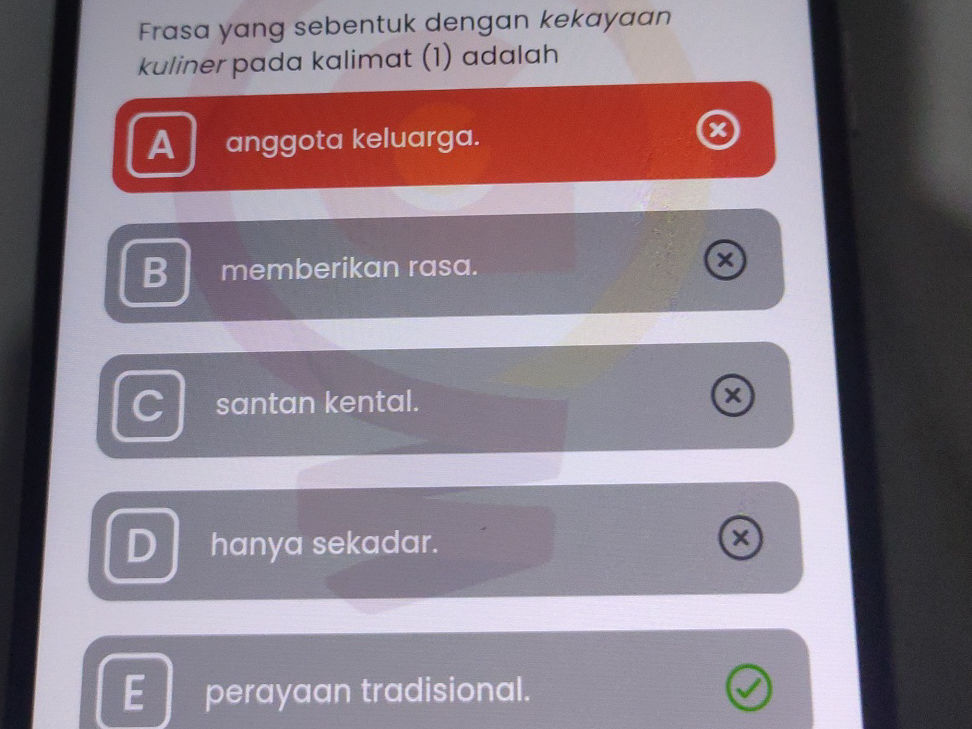 Frasa yang sebentuk dengan kekayaan kuliner | StudyX
