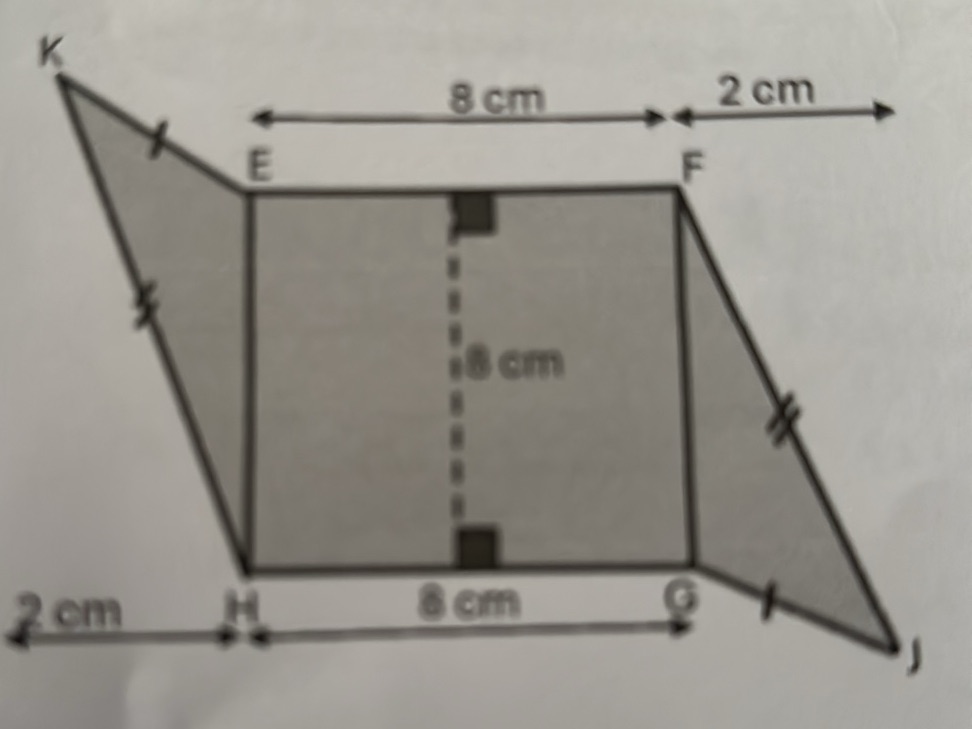 The image shows a 3D shape. The shape has | StudyX