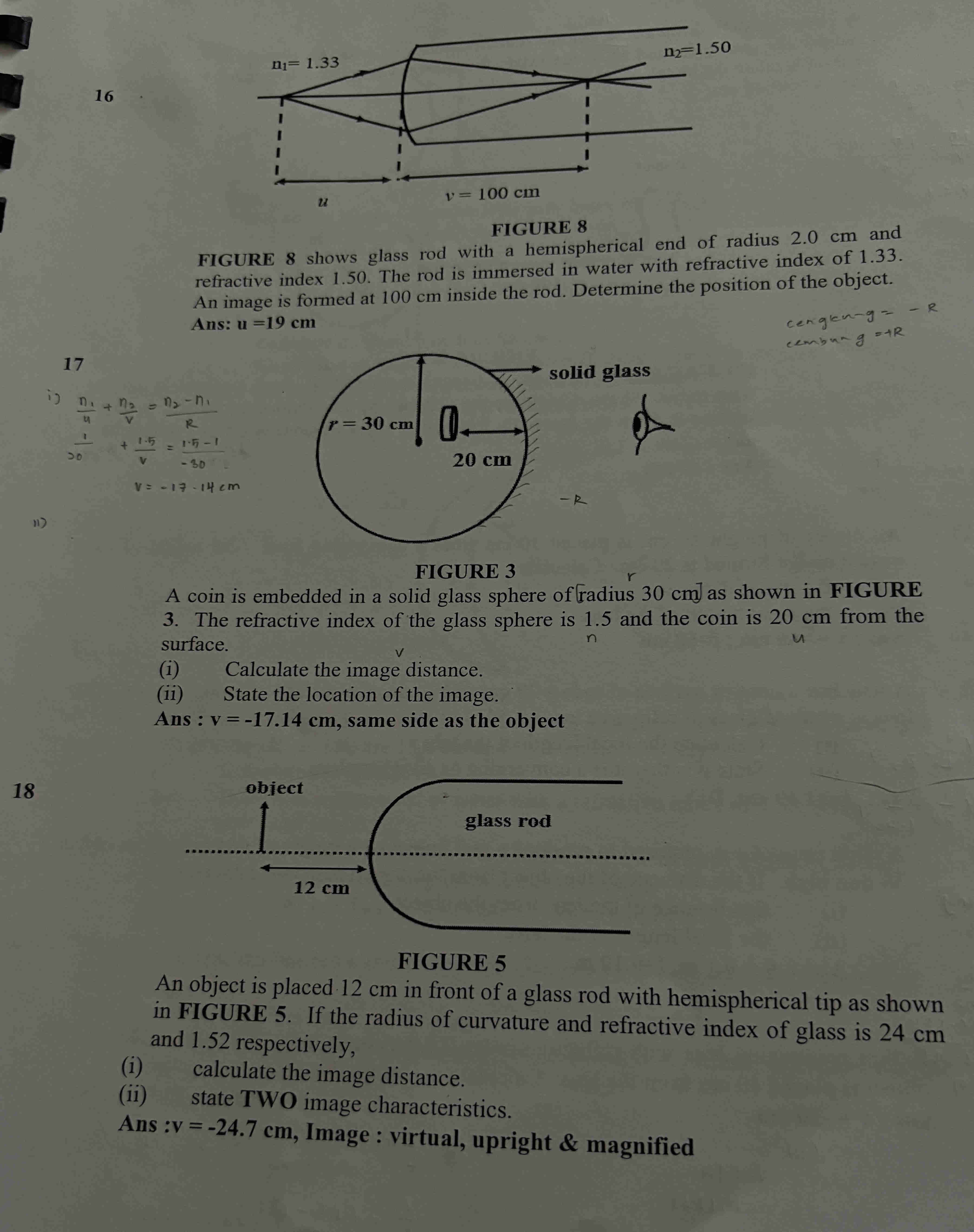FIGURE 8 FIGURE 8 shows glass rod with a | StudyX