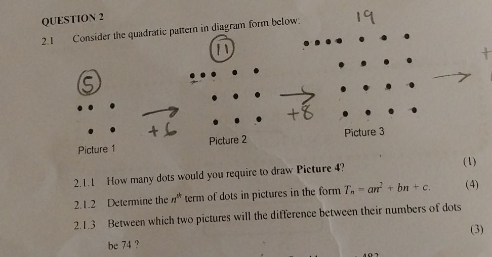 QUESTION 2 2.1 Consider the quadratic | StudyX