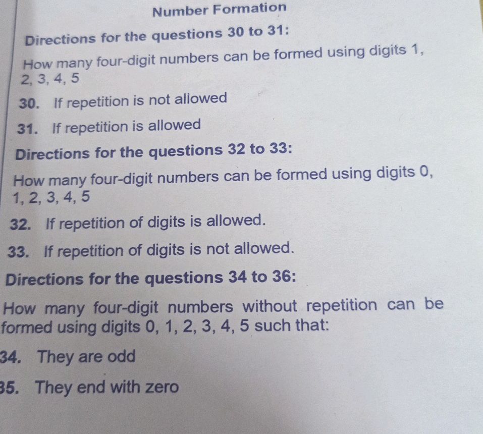 Directions for the questions 30 to 31: How | StudyX
