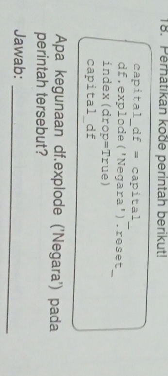 Perhatikan kode perintah berikut! | StudyX