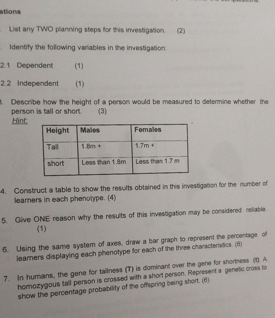 1. List any TWO planning steps for this | StudyX