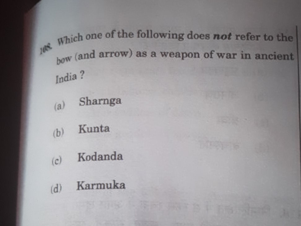 Which one of the following does not refer to | StudyX