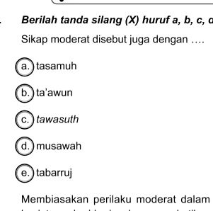 Berilah tanda silang (X) huruf a, b, c, d, | StudyX