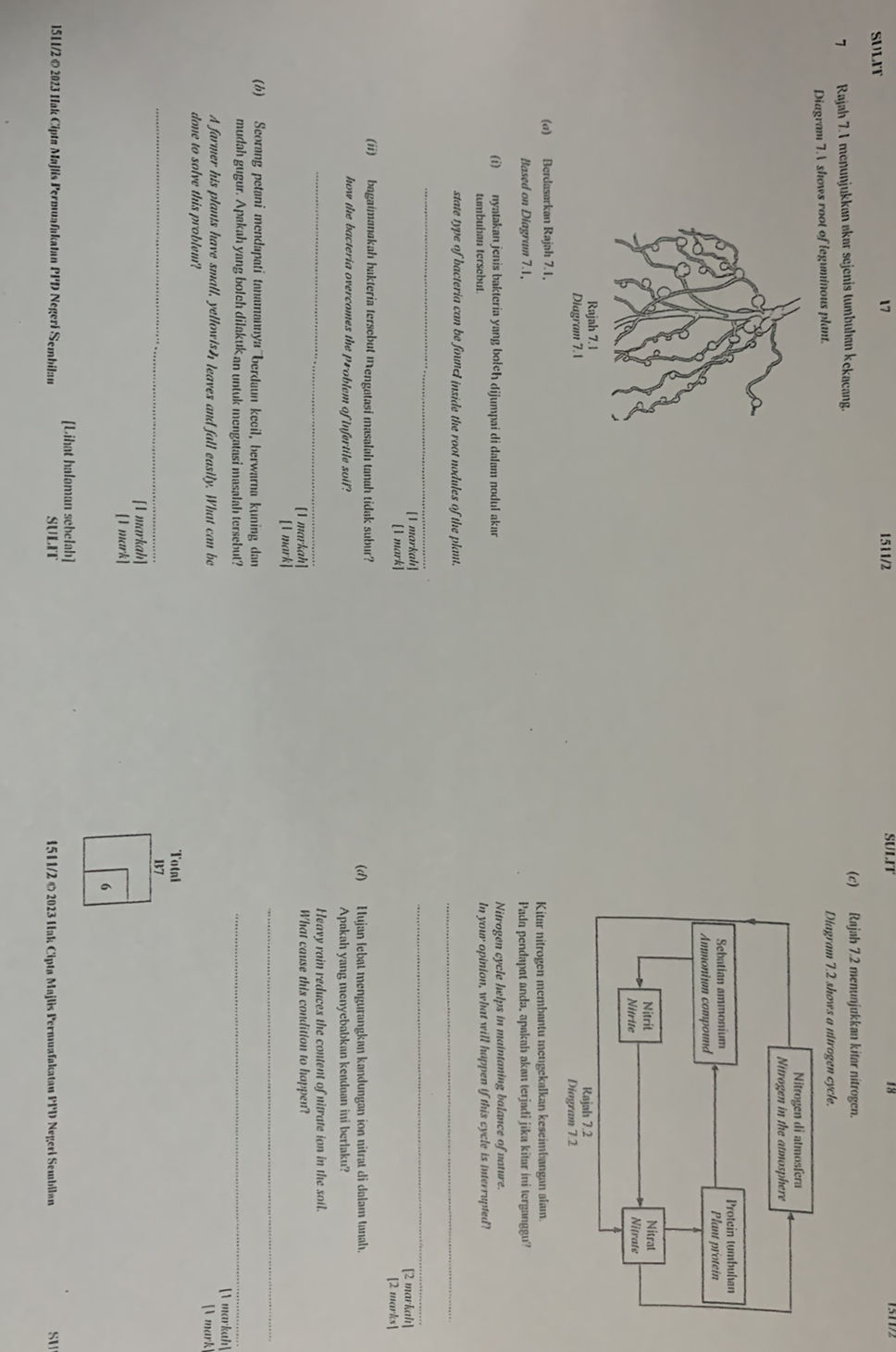 (a) Berdasarkan Rajah 7.1, Based on Diagram | StudyX