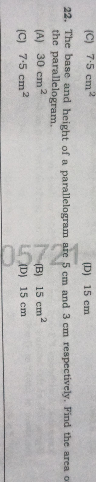 22. The base and height of a parallelogram | StudyX