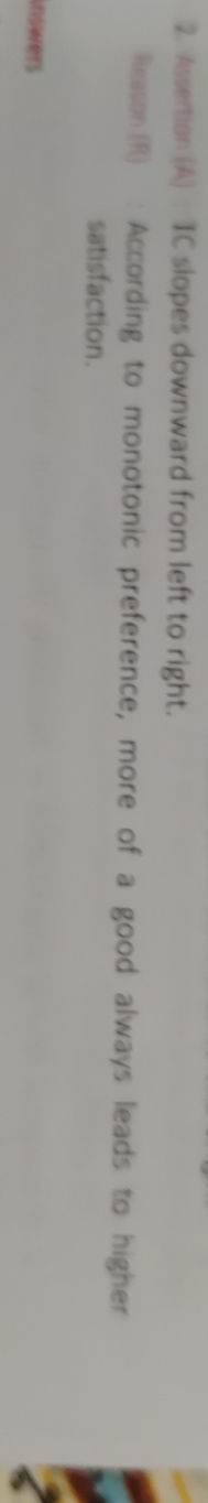 2. Assertion (A) IC slopes downward from | StudyX