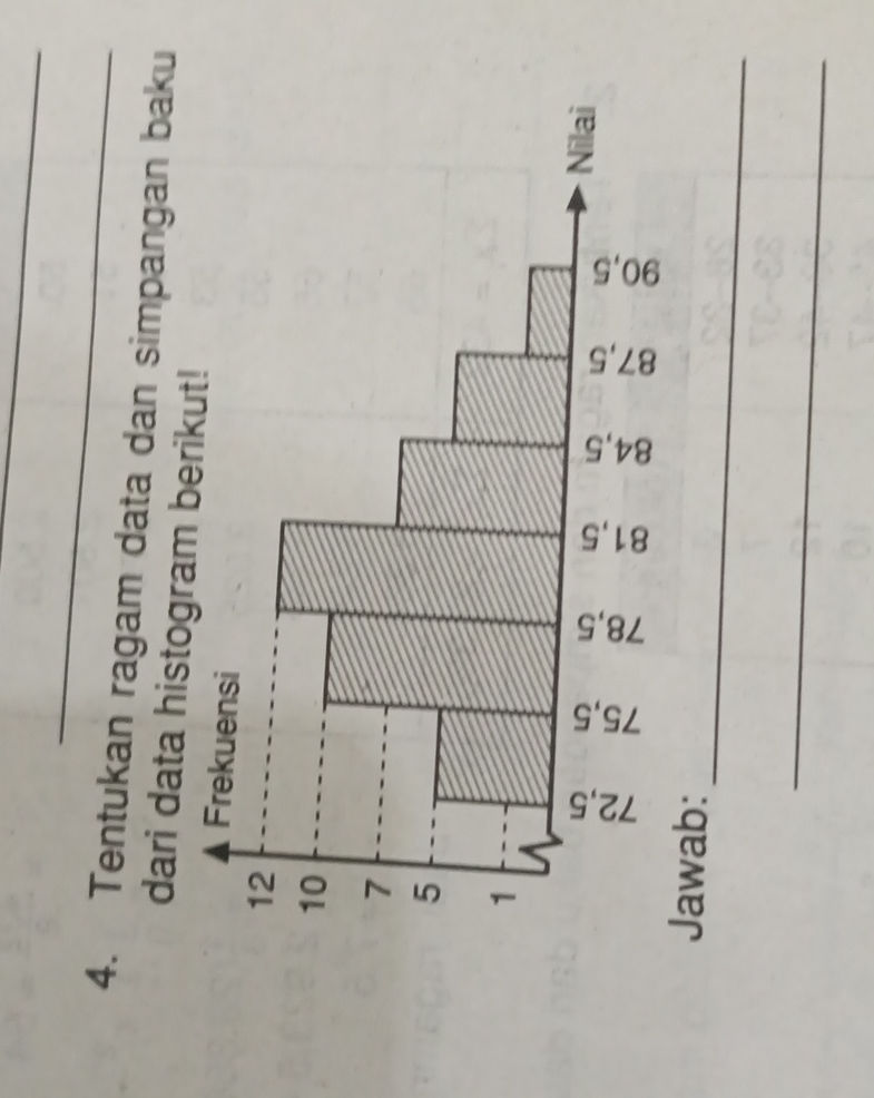 4. Tentukan ragam data dan simpangan baku | StudyX