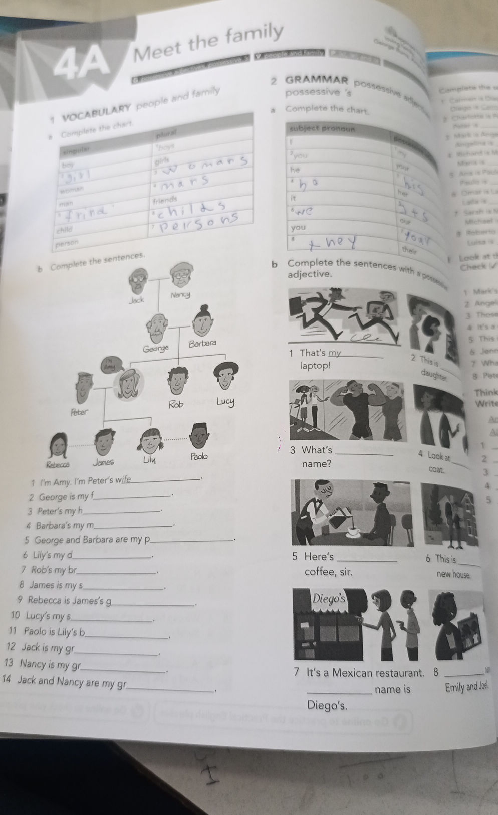 1 VOCABULARY people and family Complete the | StudyX