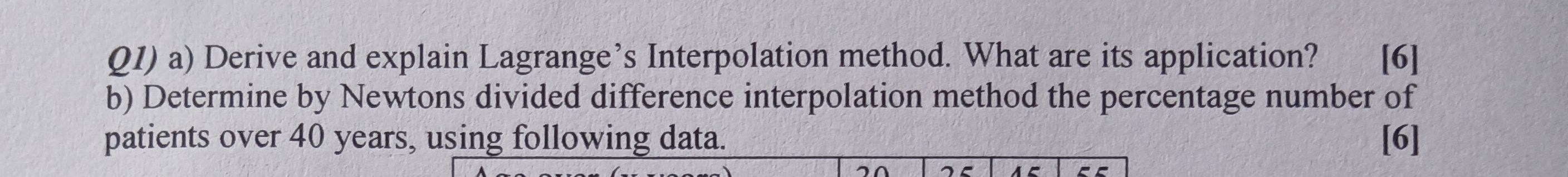 Q1) a) Derive and explain Lagrange's | StudyX