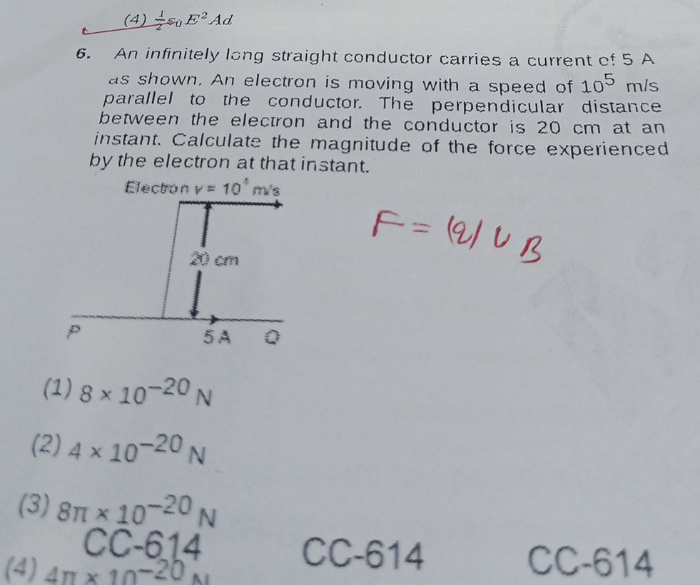 6. An infinitely long straight conductor | StudyX