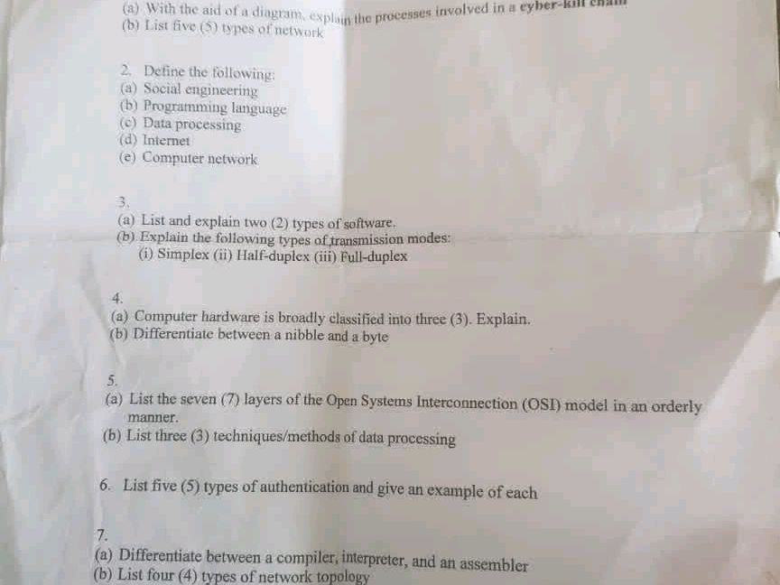 (a) With the aid of a diagram, explain the | StudyX