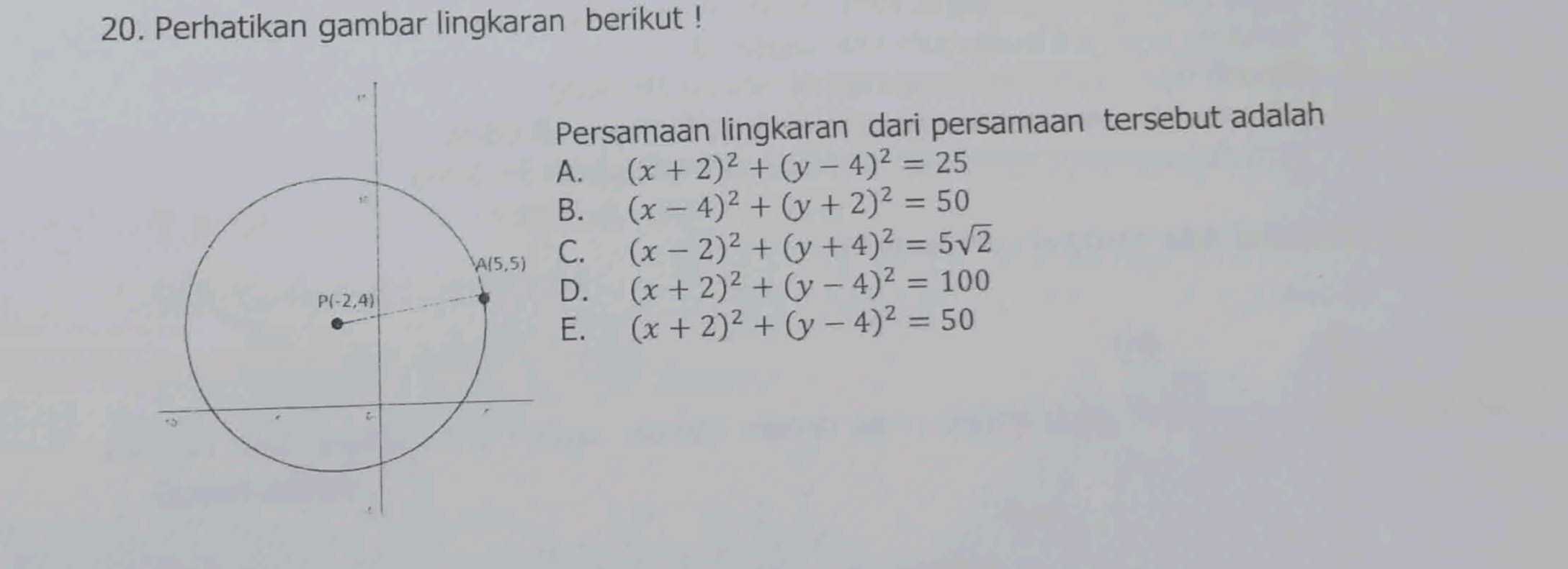 Perhatikan gambar lingkaran berikut! | StudyX