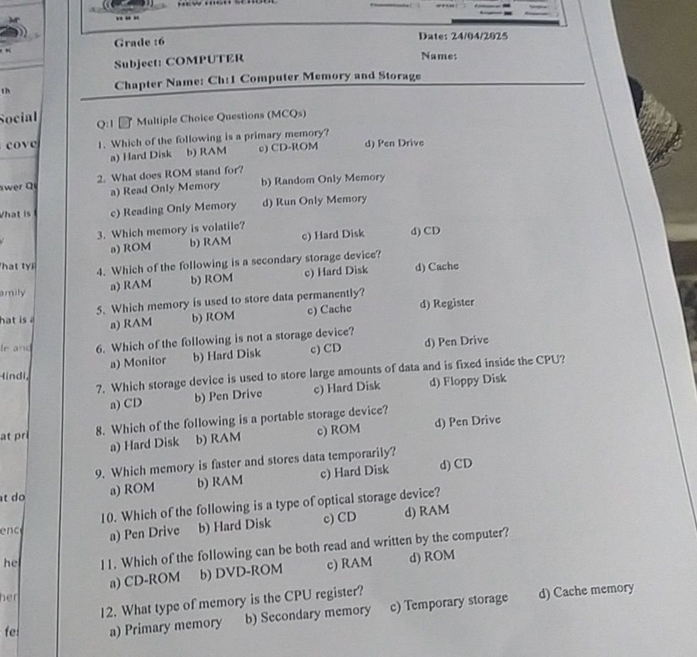 Q:1 Multiple Choice Questions (MCQs) 1. | StudyX