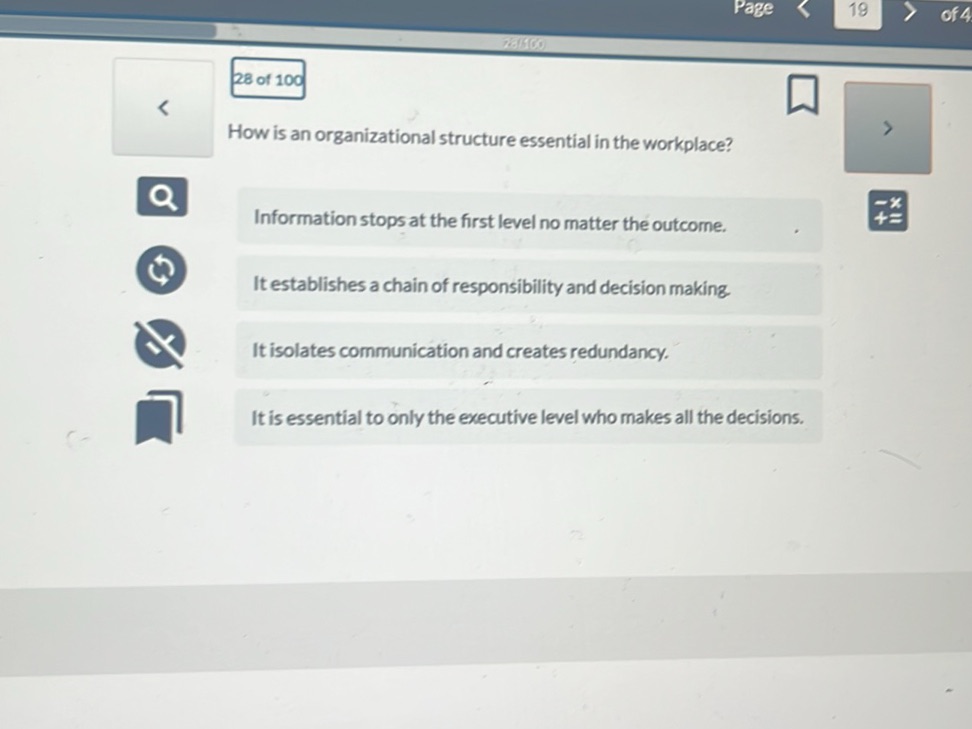 How is an organizational structure essential | StudyX