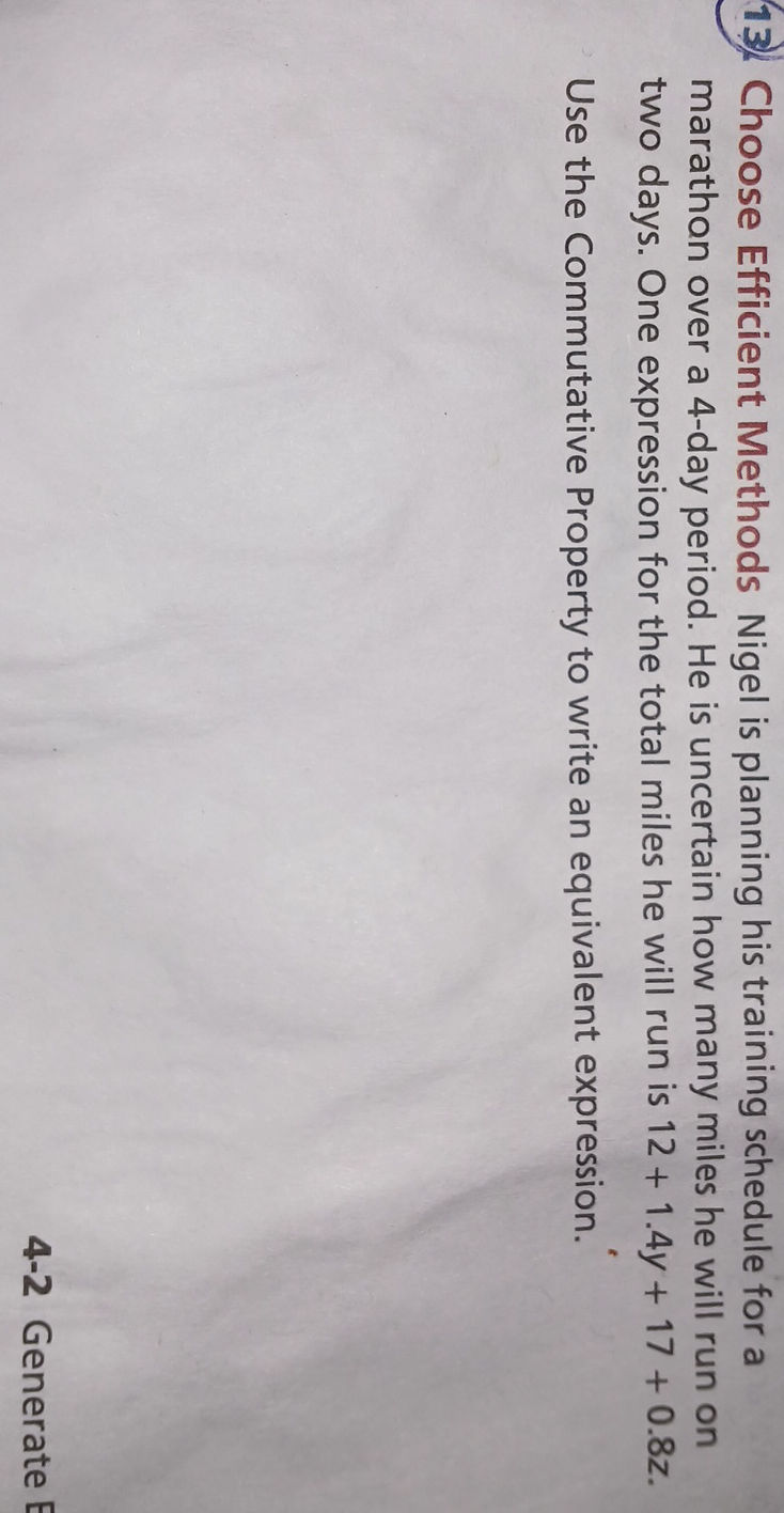 Choose Efficient Methods Nigel is planning | StudyX