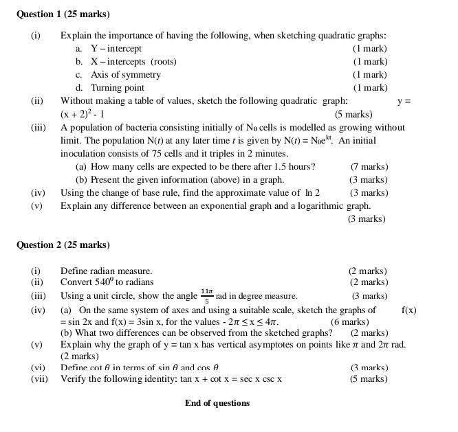 Question 1 (25 marks) (i) Explain the | StudyX