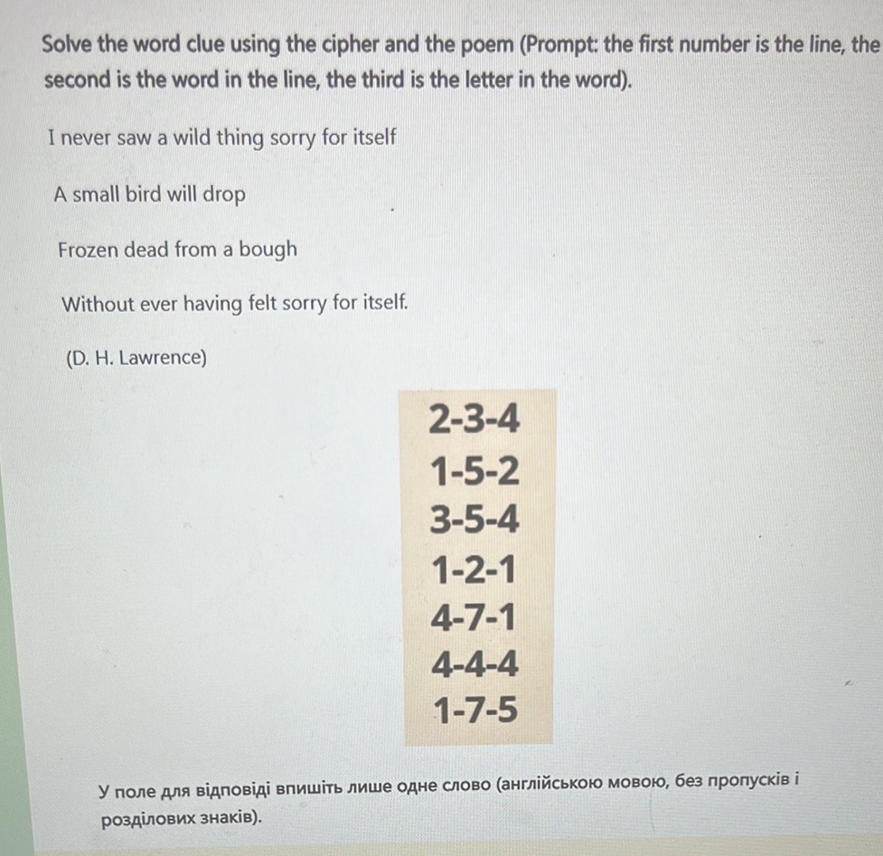 Solve the word clue using the cipher and the | StudyX
