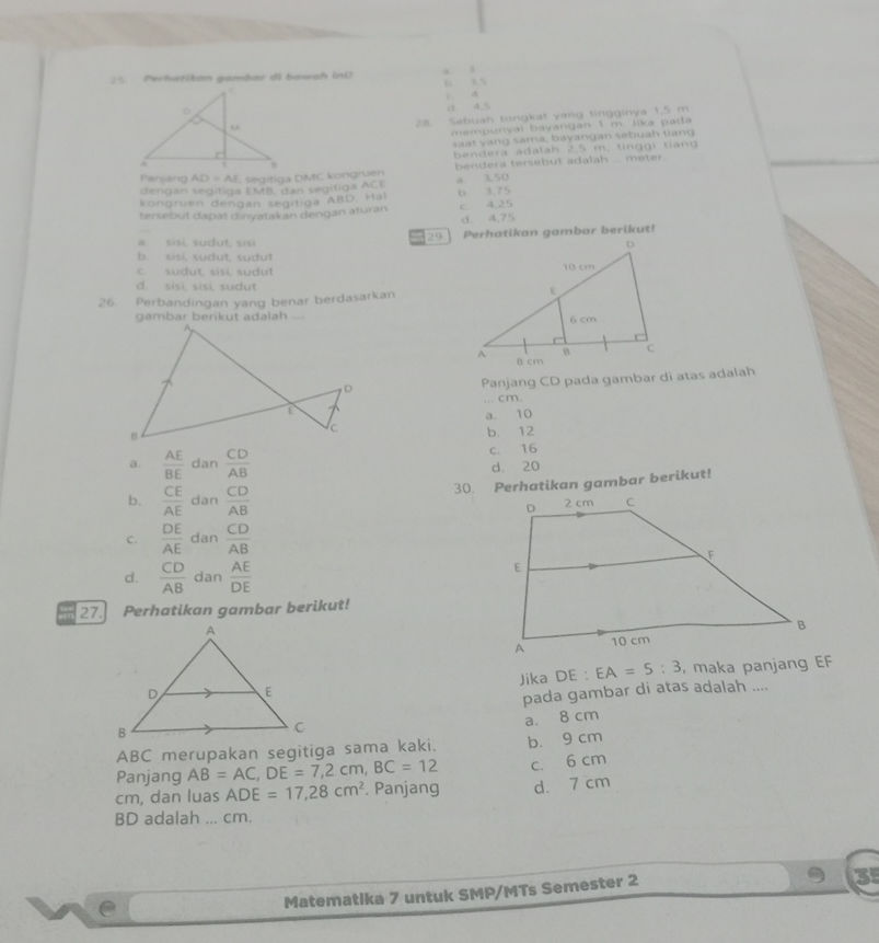 25. Perhatikan gambar di bawah ini! Panjang | StudyX