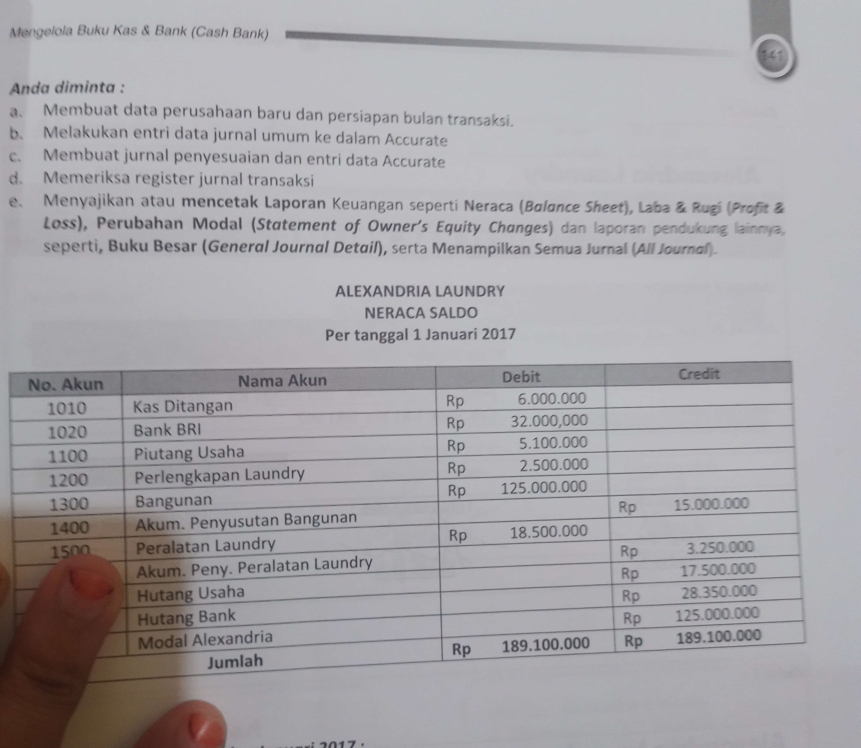 Anda diminta : a. Membuat data perusahaan | StudyX
