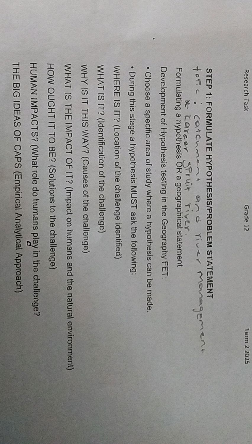 STEP 1: FORMULATE HYPOTHESIS/PROBLEM | StudyX