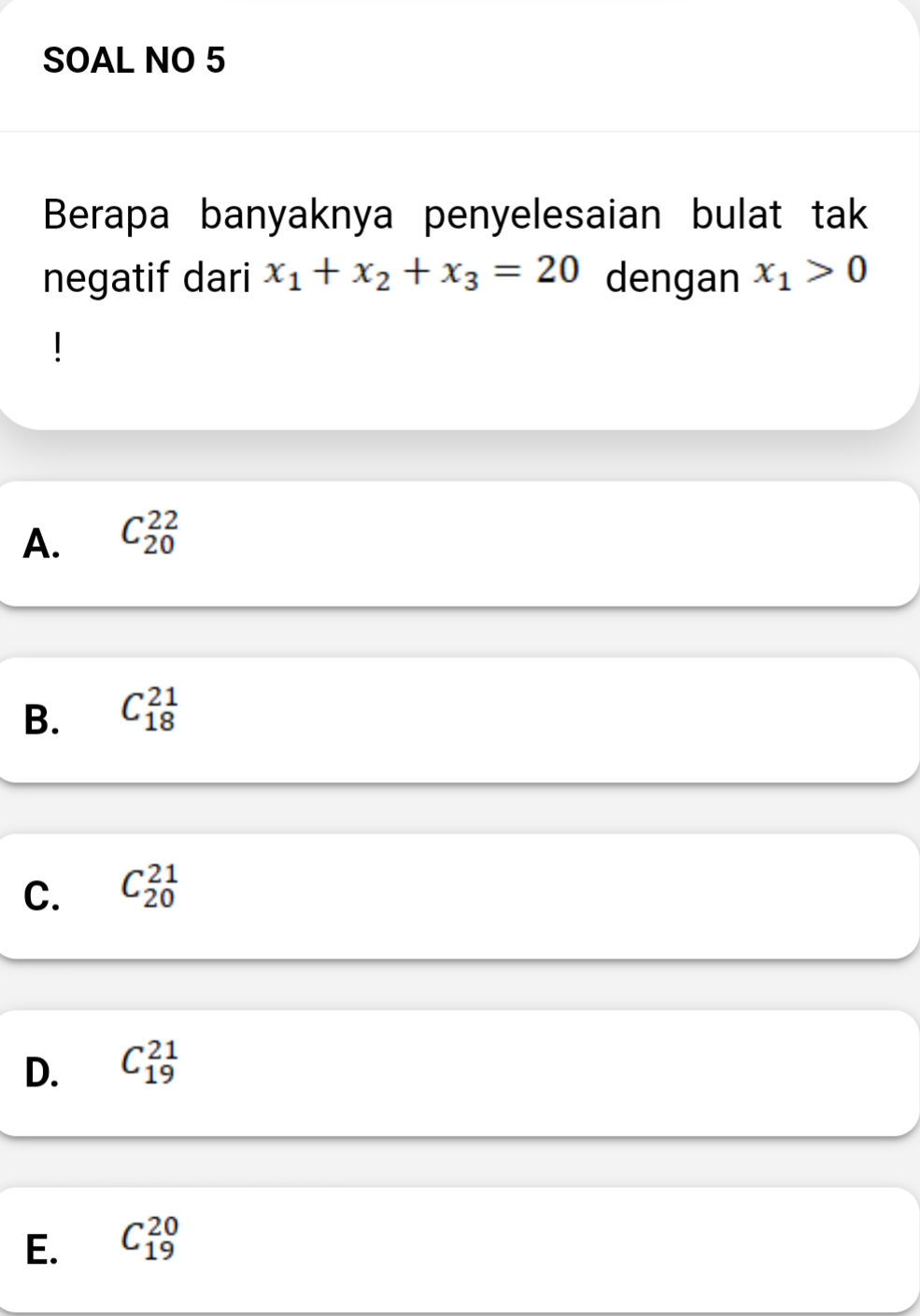 Berapa banyaknya penyelesaian bulat tak | StudyX