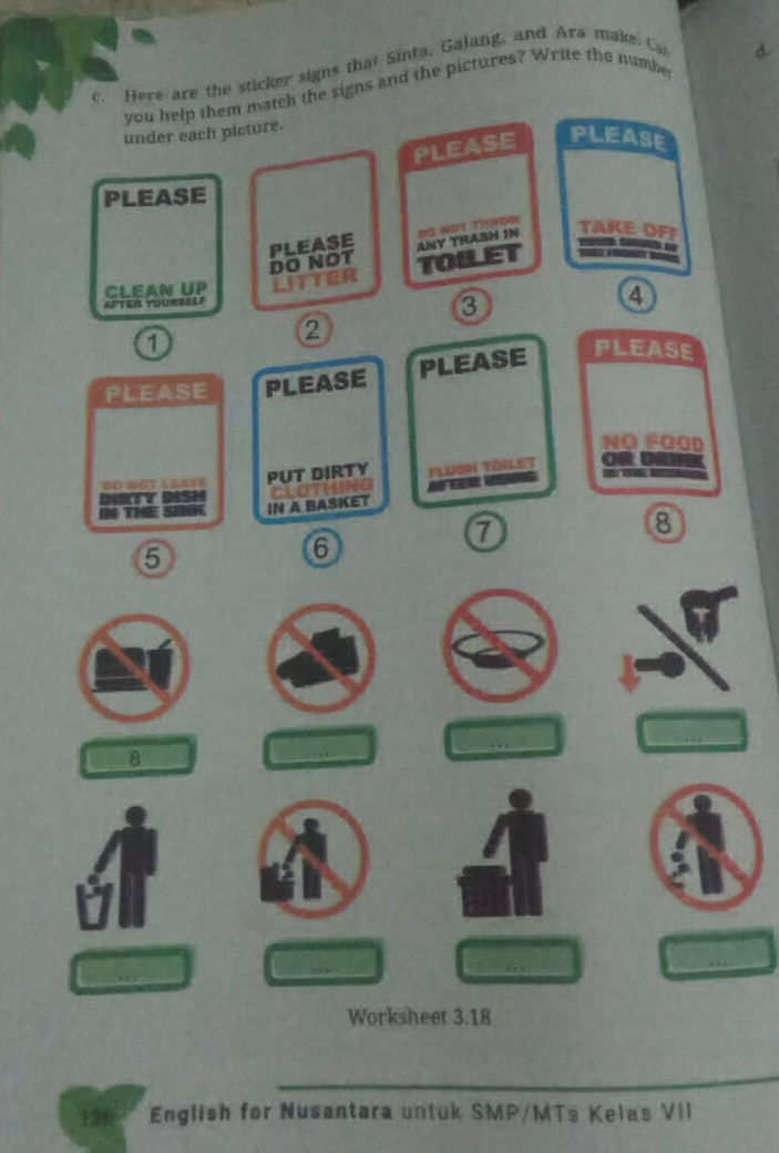 c. Here are the sticker signs that Sinta, | StudyX