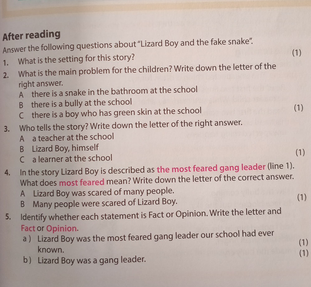 Answer the following questions about "Lizard | StudyX