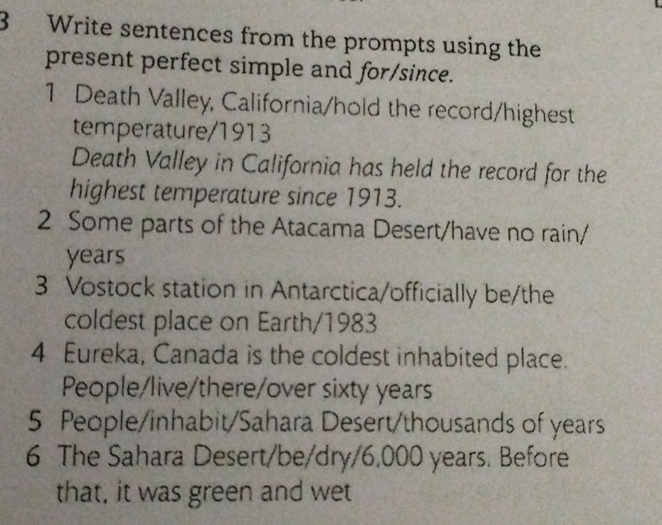 Write sentences from the prompts using the | StudyX