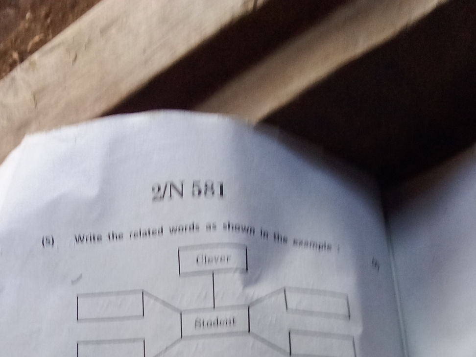 (5) Write the related words as shown in the | StudyX