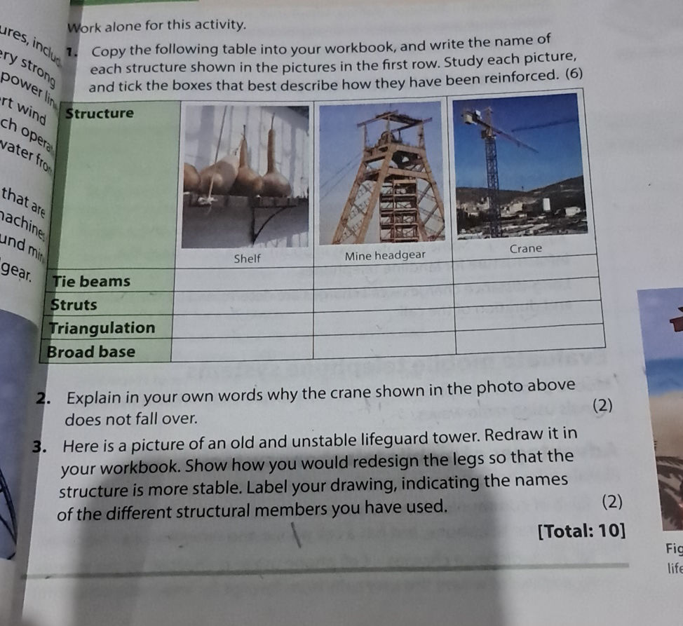 1. Copy the following table into your | StudyX