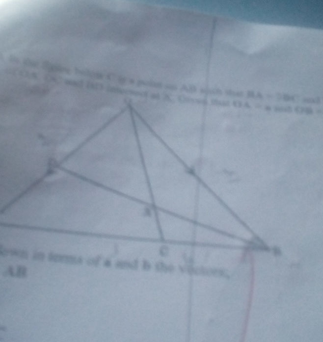 In the figure below C is a point on AB such | StudyX