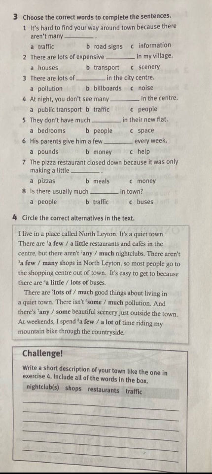 3 Choose the correct words to complete the | StudyX