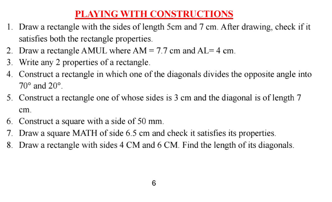 1. Draw a rectangle with the sides of length | StudyX