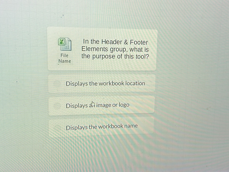 In the Header Footer Elements group, what | StudyX