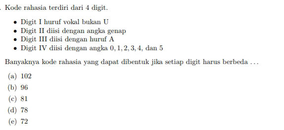 Kode rahasia terdiri dari 4 digit. - Digit | StudyX