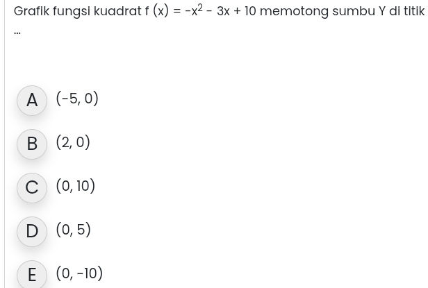 Grafik fungsi kuadrat $f(x) = -x^2 - 3x + | StudyX