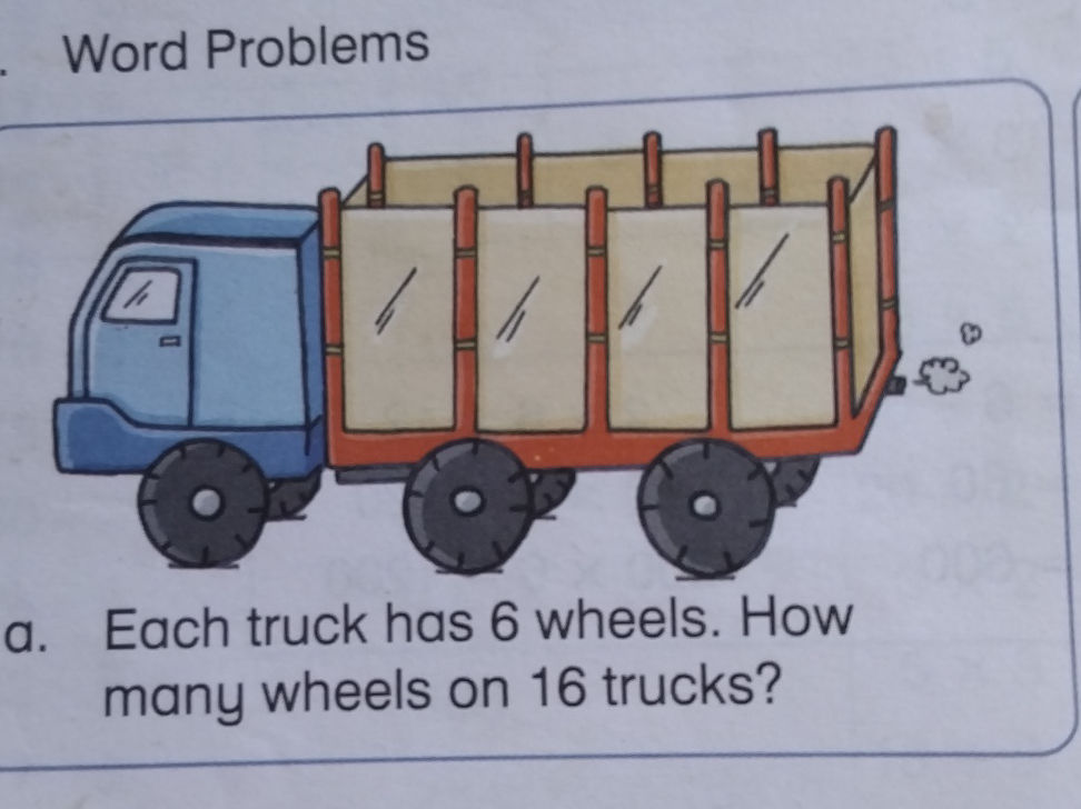 Each truck has 6 wheels. How many wheels on | StudyX