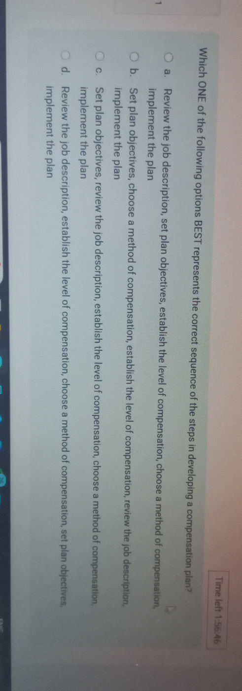 Which ONE of the following options BEST | StudyX