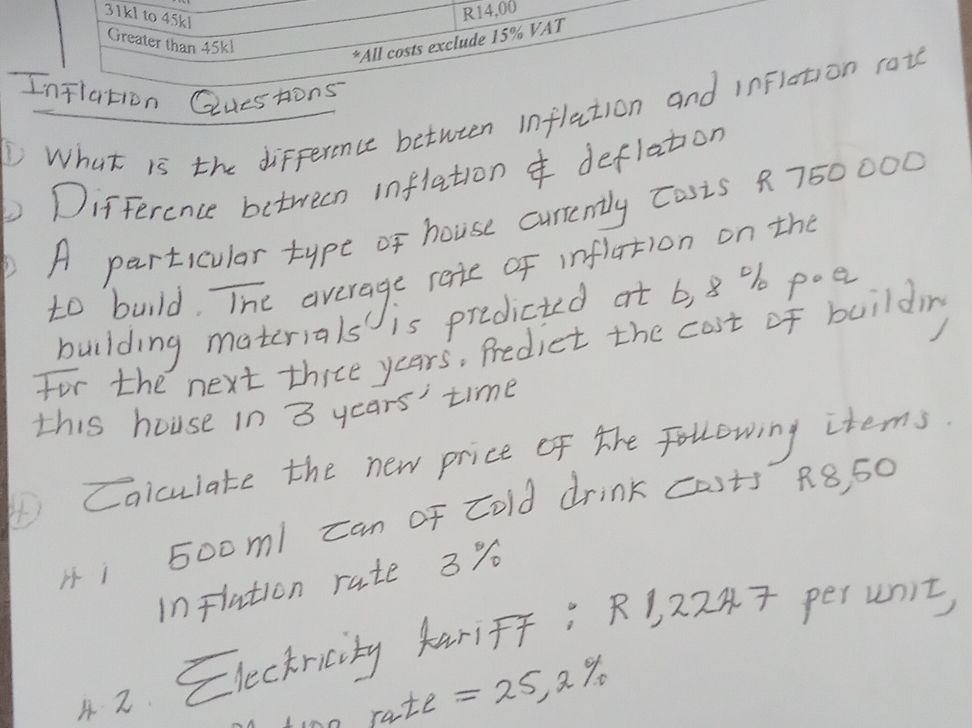 ① What is the difference between inflation | StudyX