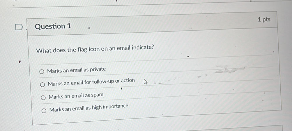 What does the flag icon on an email | StudyX